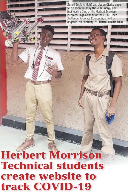 Herbert Morrison Technical students create website to track COVID-19 - PressReader