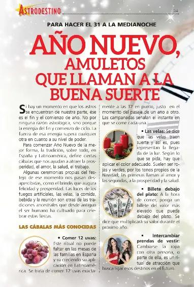 AÑO NUEVO, AMULETOS QUE LLAMAN A LA BUENA SUERTE - PressReader