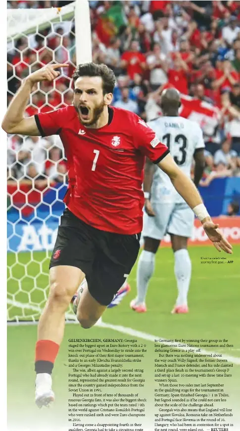 Georgia stage historic shock by beating Portugal - PressReader