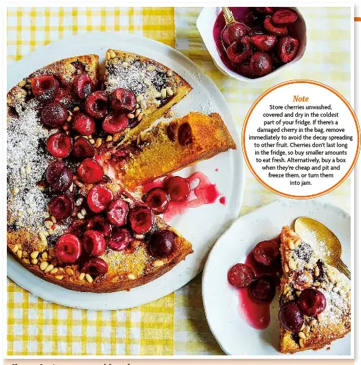 Cherry & pine nut crumble cake - PressReader