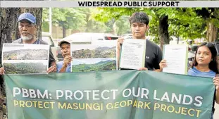 10K SIGN PETITION TO PRESERVE MASUNGI GEOPARK PROJECT - PressReader