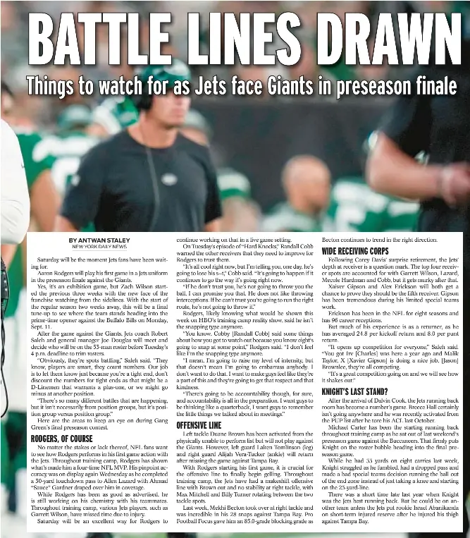 GAMES COUNT BATTLE LINES DRAWN - PressReader