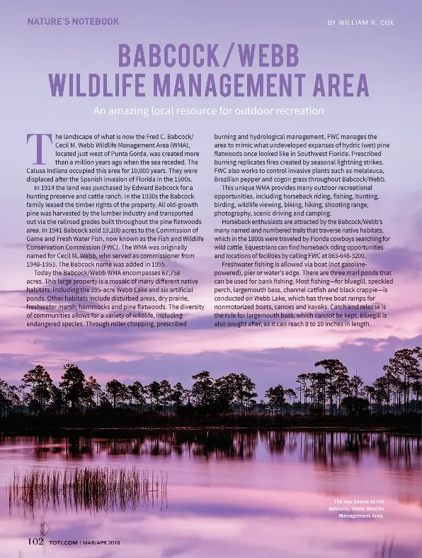 BABCOCK/WEBB WILDLIFE MANAGEMENT AREA - PressReader