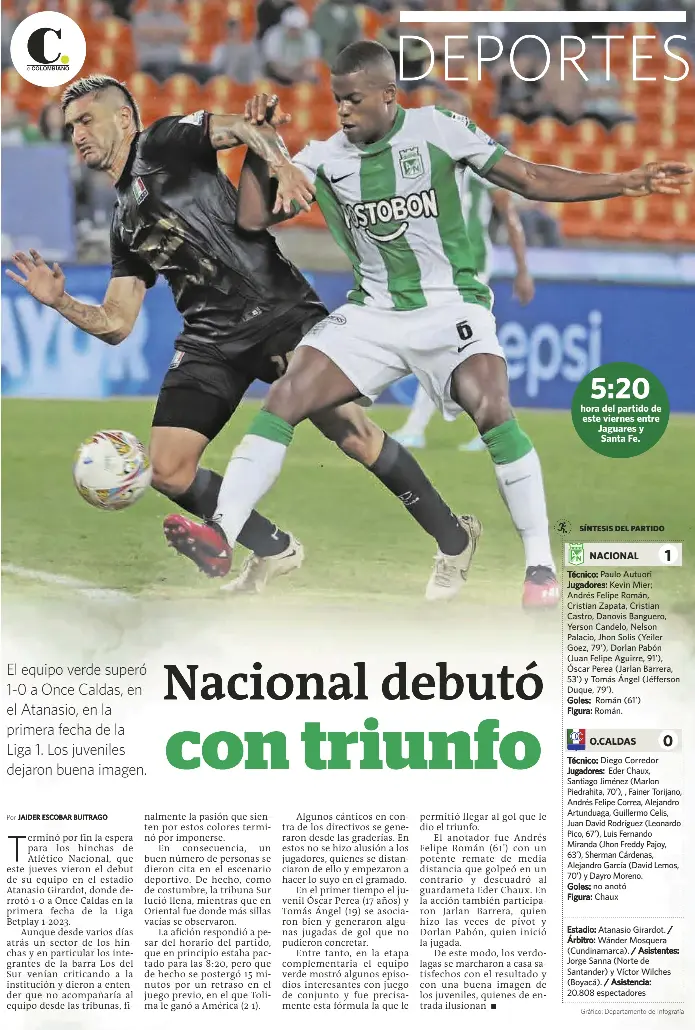 Nacional debutó con triunfo - PressReader