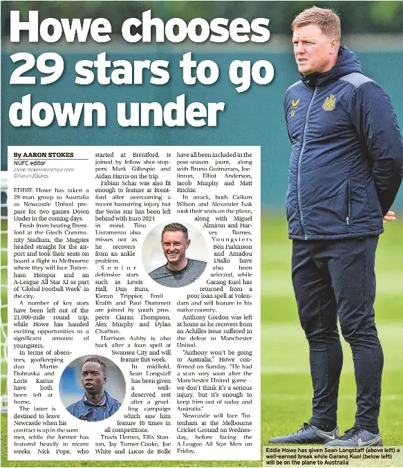 Howe chooses 29 stars to go down under - PressReader