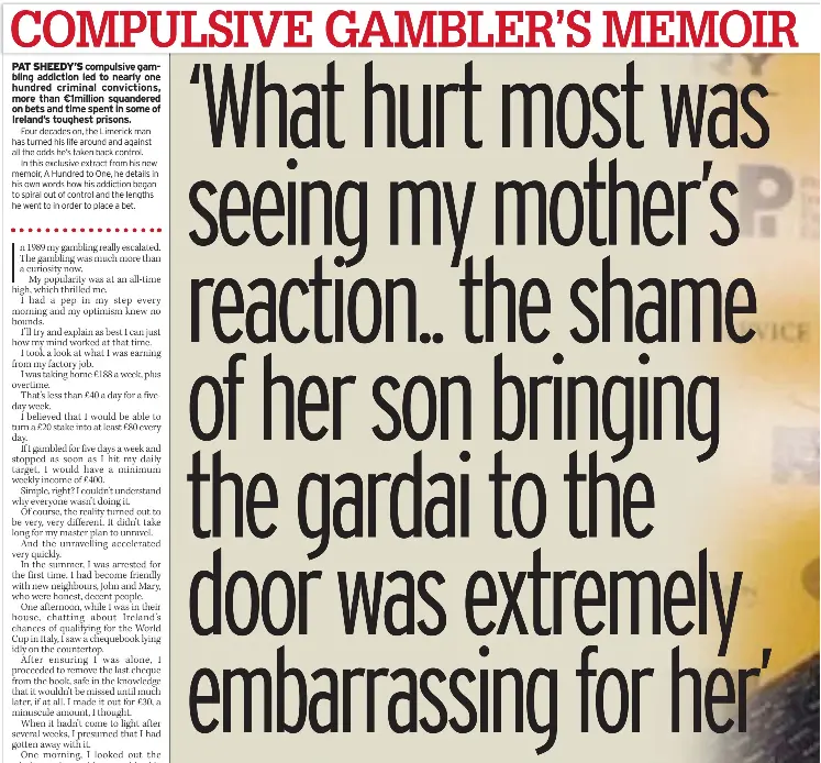 ‘What hurt most was seeing my mother’s reaction.. the shame of her son bringing the gardai to ...