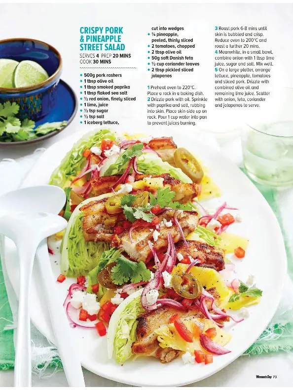 CRISPY PORK & PINEAPPLE STREET SALAD - PressReader