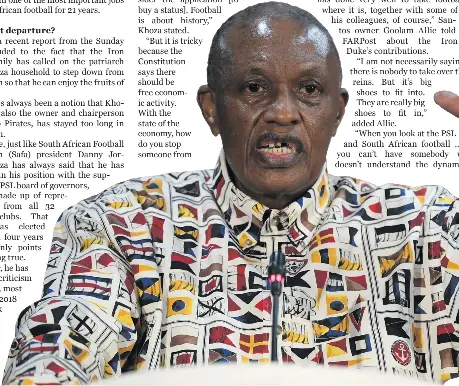 Is Khoza going to step down after more than 20 years? - PressReader