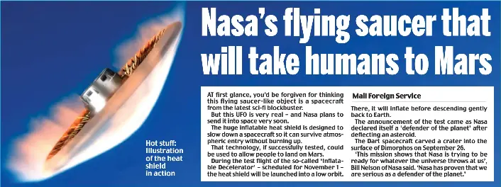 Nasa’s flying saucer that will take humans to Mars - PressReader