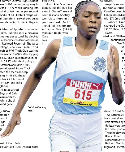 Impressive pro debut for sprinter Dockery | Jamaica Gleaner | PressReade­r