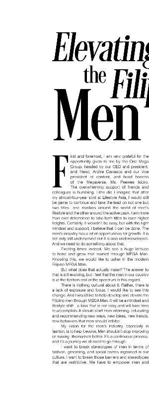Elevating the Filipino Men - PressReader