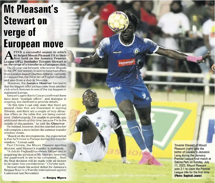 Mt Pleasant’s Stewart on verge of European move - PressReader