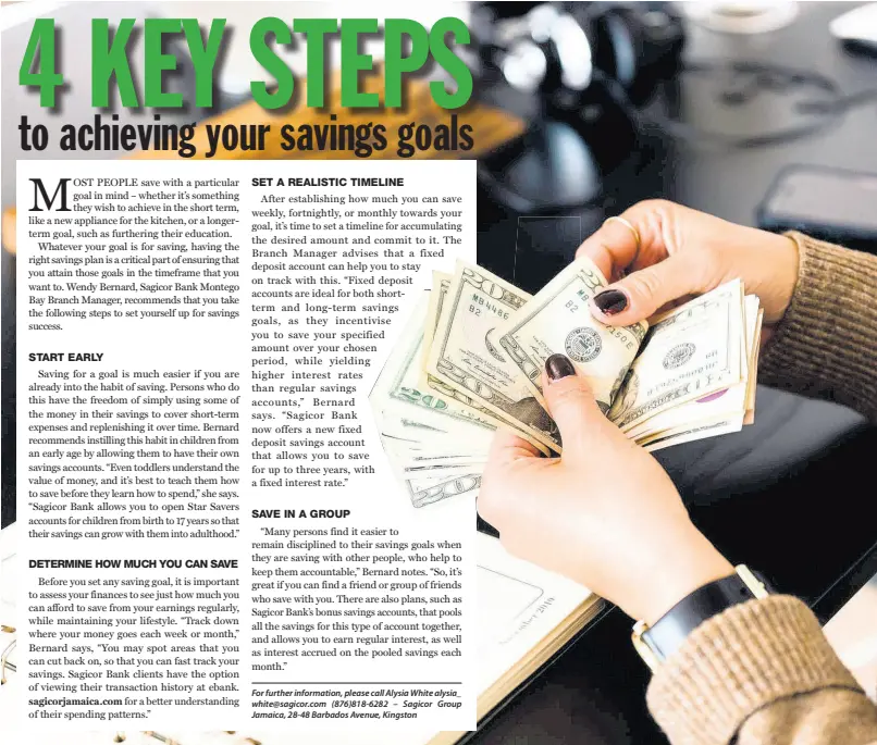 4 KEY STEPS to achieving your savings goals - PressReader