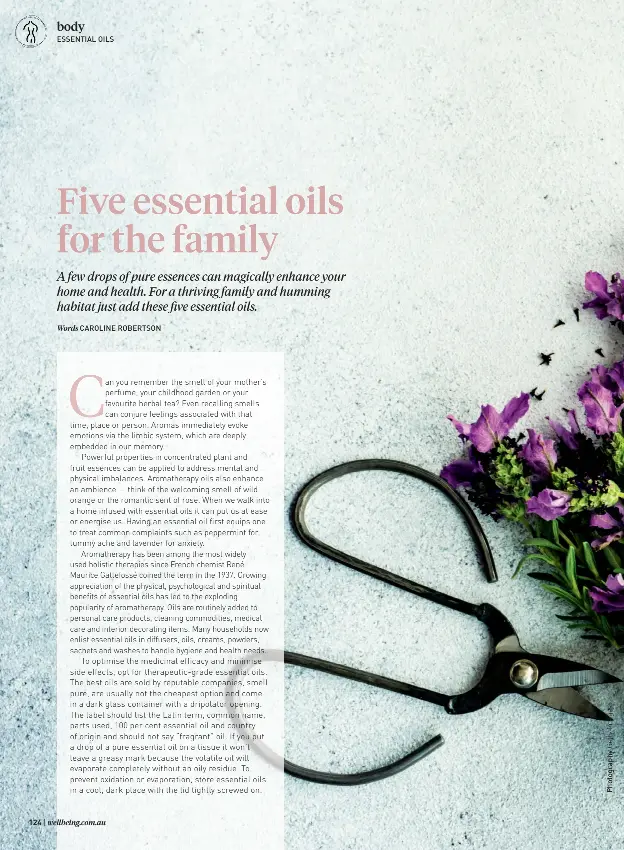 Five essential oils for the family - PressReader