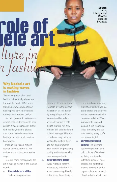 The role of Ndebele art and culture in modern fashion - PressReader