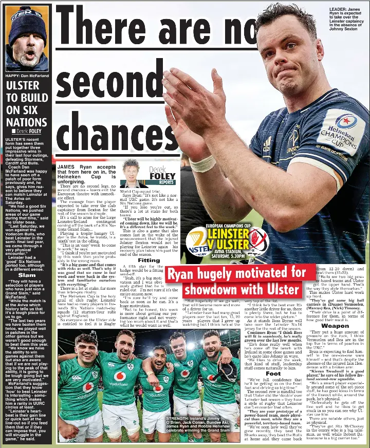 ULSTER TO BUILD ON SIX NATIONS - PressReader