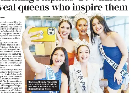 Binibining Pilipinas '24 winners reveal queens who inspire them - PressReader