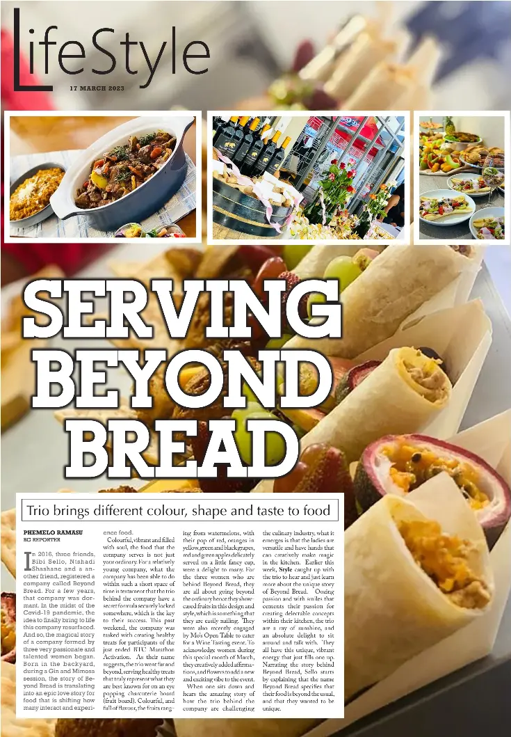 SERVING BEYOND BREAD - PressReader