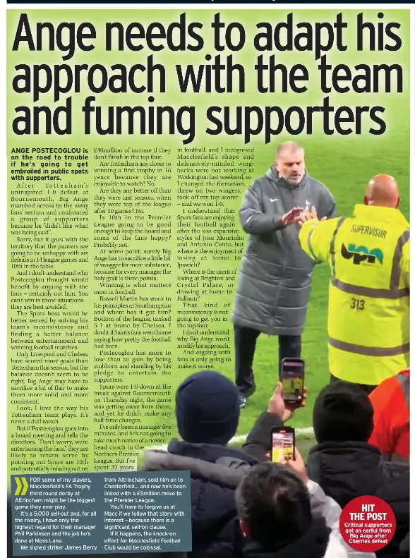 Ange needs to adapt his approach with the team and fuming supporters - PressReader