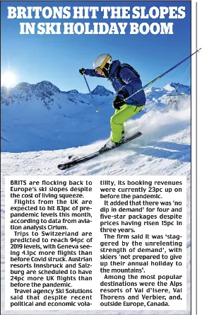 BRITONS HIT THE SLOPES IN SKI HOLIDAY BOOM - PressReader