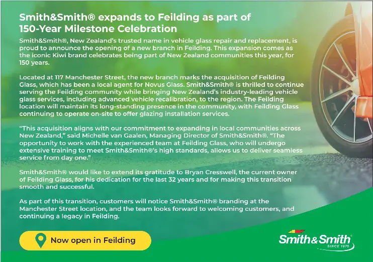 Smith&Smith® expands to Feilding as part of 150-Year Milestone Celebratio­n - PressReader