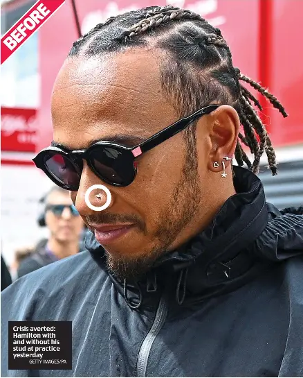 HAMILTON AGREES TO DITCH HIS NOSE STUD - PressReader