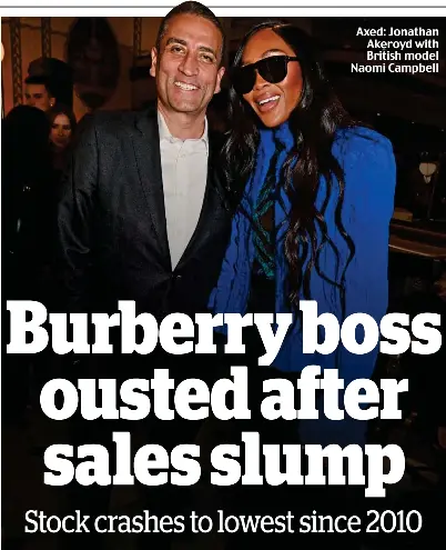 Burberry boss ousted after sales slump - PressReader