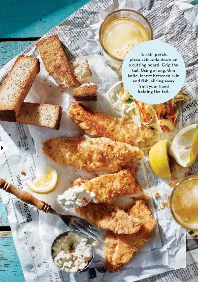 Crispy Perch with Celery Bread and Homemade Pickled Tartar Sauce ...
