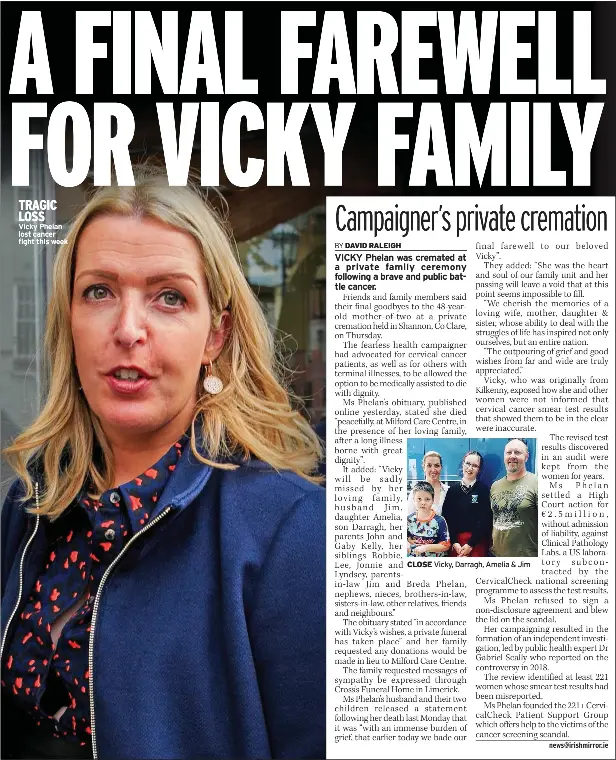 A FINAL FAREWELL FOR VICKY FAMILY - PressReader