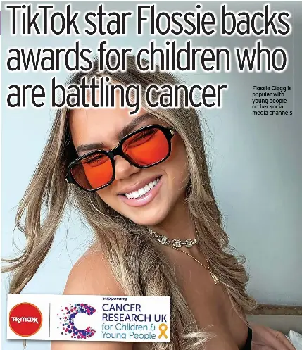 Tiktok star Flossie backs awards for children who are battling cancer ...