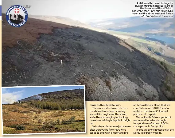 Drone pictures show landscape scarred by fire - PressReader