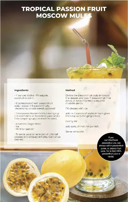 TROPICAL PASSION FRUIT MOSCOW MULES - PressReader