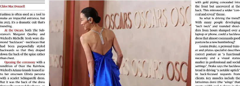 Back to the front: necklaces and other rear view surprises all the rage - PressReader