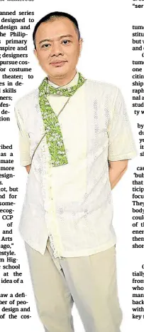 His goal: to produce more costume designers - PressReader