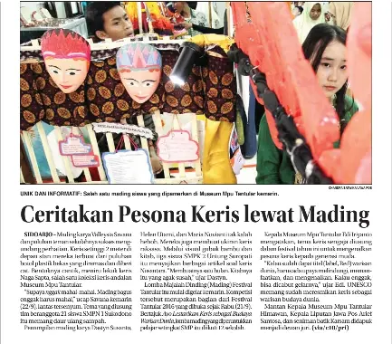 Ceritakan Pesona Keris lewat Mading - PressReader