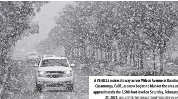 Los Angeles area blanketed by snow in rare heavy storm - PressReader