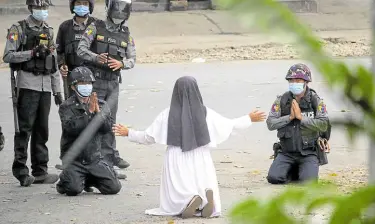 GOD GAVE ME COURAGE, SAYS CATHOLIC NUN WHO FACED MYANMAR POLICE ...