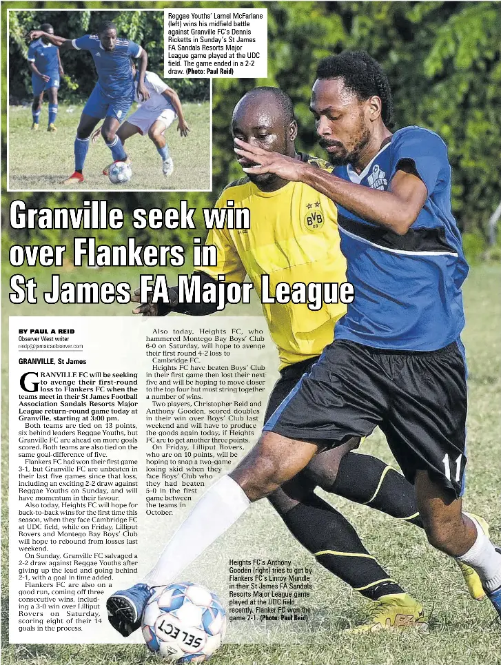 Granville seek win over Flankers in St James FA Major League - PressReader