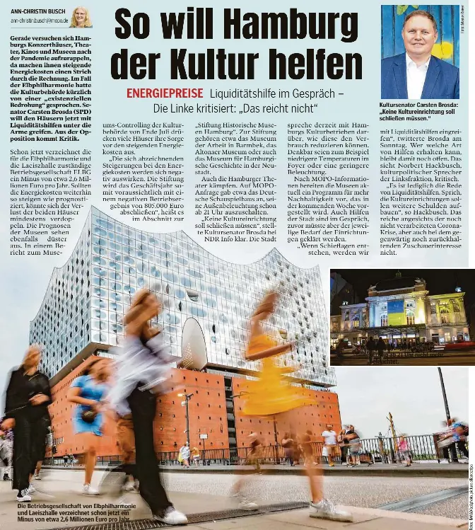 So will Hamburg der Kultur helfen - PressReader