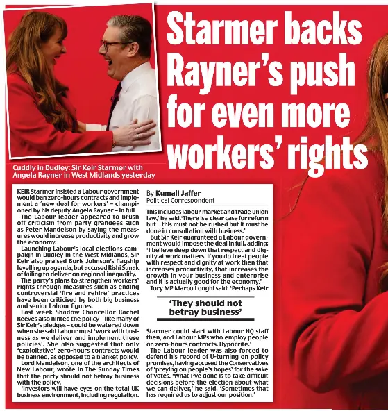 Starmer backs Rayner’s push for even more workers’ rights - PressReader