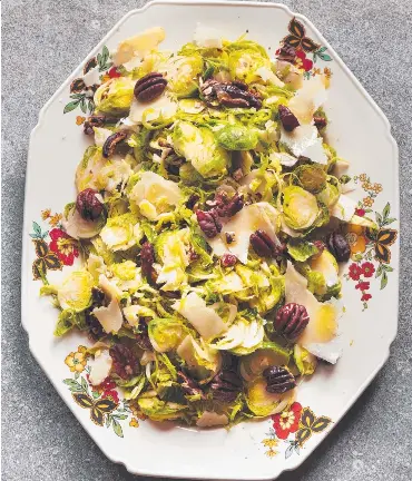 SHAVED BRUSSELS SPROUTS WITH PARMESAN, ROASTED PECANS, WHITE PEPPER & LEMON JUICE - PressReader