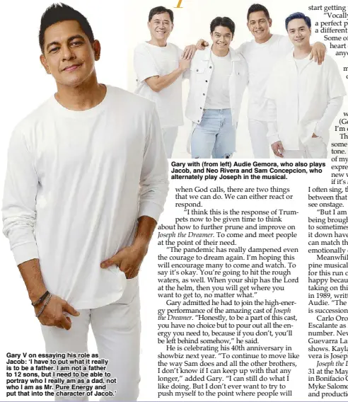 Gary Valenciano returns to the stage anew in Joseph the Dreamer ...
