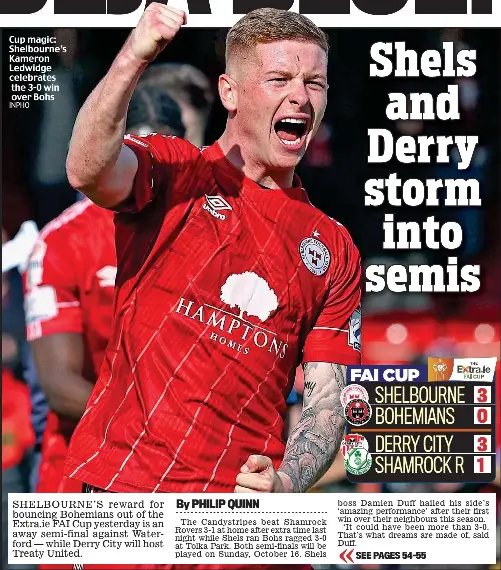Shels and Derry storm into semis - PressReader