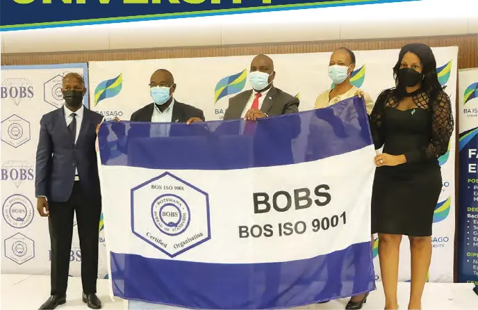 BA ISAGO University now BOBS ISO 9001:2015 Quality Management System ...