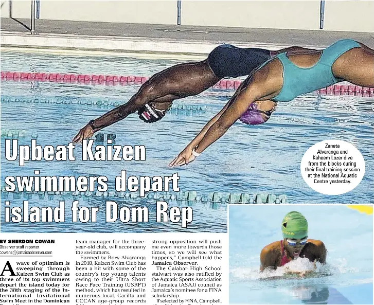 Upbeat Kaizen swimmers depart island for Dom Rep - PressReader