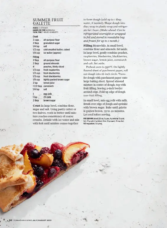 SUMMER FRUIT GALETTE - PressReader