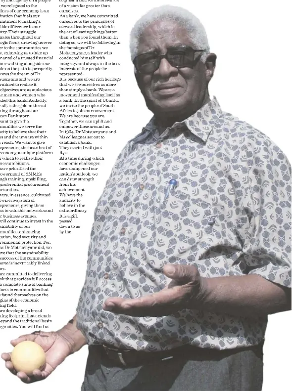Remarkable legacy of Dr Motsuenyan­e - PressReader