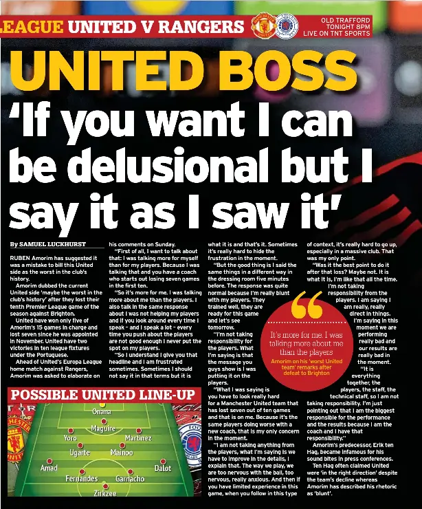 UNITED BOSS ‘If you want I can be delusional but I say it as I saw it’ - PressReader