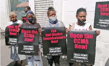 Protest to demand full reopening of the CCMA - PressReader