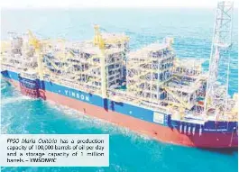 Yinson Production’s FPSO Maria Quiteria achieves first oil - PressReader